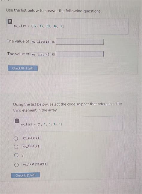 Solved Use The List Below To Answer The Following Questions