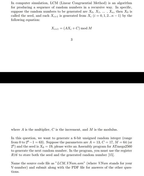 linear congruential method for random number generation in c