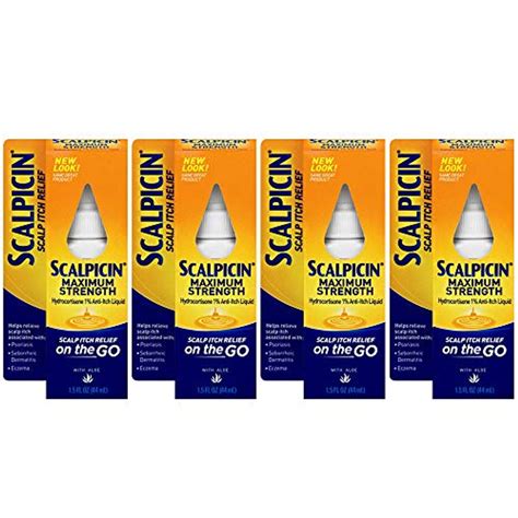 Scalpicin Maximum Strength Scalp Itch Liquid Treatment For Relief From Itchy Scalp Psoriasis