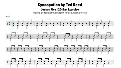 Syncopation By Ted Reed Lesson Five 20 Bar Exercise Page 13