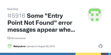 Some Entry Point Not Found Error Messages Appear When Playing Music · Issue 5916 · Kivykivy