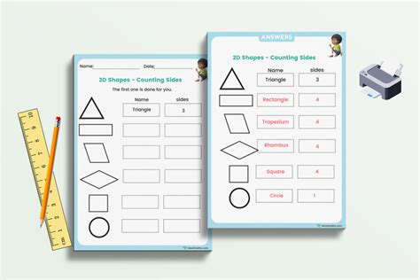 2d Shapes Counting Sides