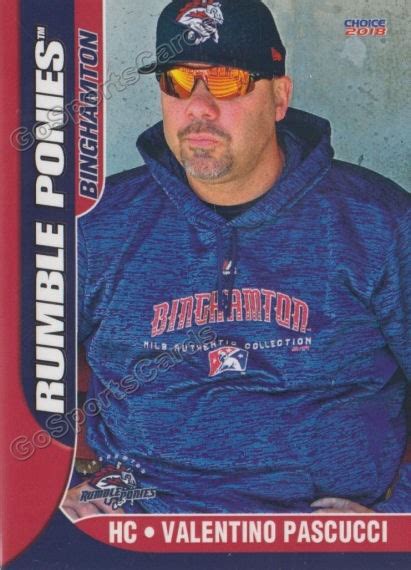 2018 Binghamton Rumble Ponies Valentino Pascucci Hc Ny Mets Ebay