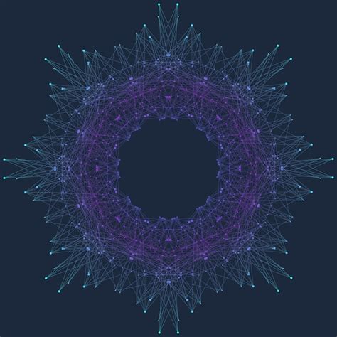 Premium Vector Fractal Element With Connected Line And Dots Virtual Background Communication