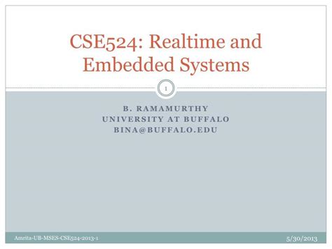 Ppt Cse Realtime And Embedded Systems Powerpoint Presentation