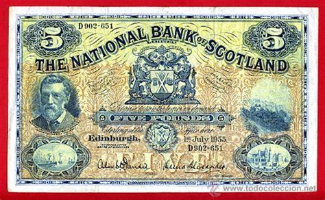 Billete Escocia 5 Pounds Libras 1955 Mbc Muy Vendido En Subasta