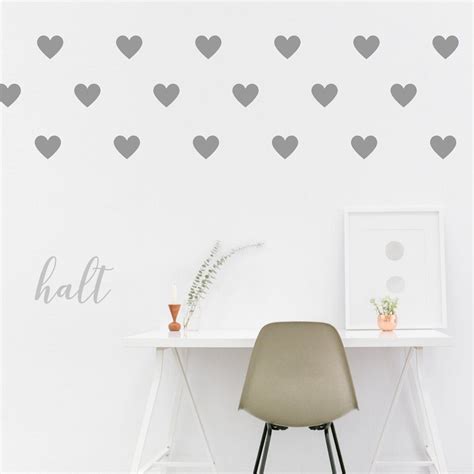 Vinyl Love Heart Wall Stickers Diy Self Adhesive Decal Etsy Uk