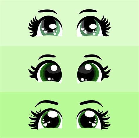 Cute Female Eyes Drawing Set 27502147 Vector Art At Vecteezy