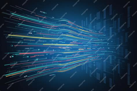 Abstract Digital Technology Background Big Data Visualization High