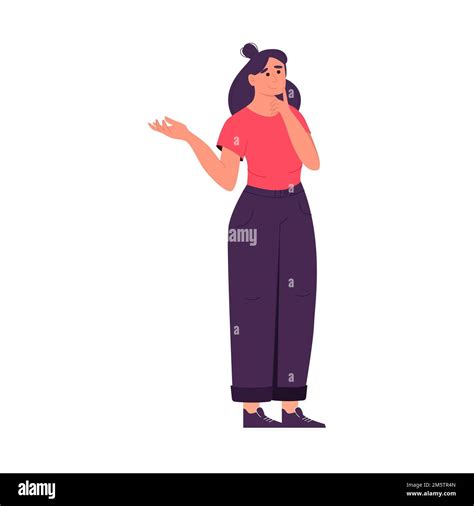 Thinking Woman Problem Solving Concept Flat Vector Illustration Stock Vector Image Art Alamy