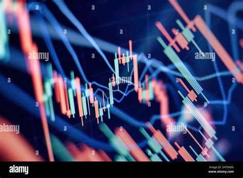 Financial Chart With Up Trend Line Graph Stock Market Investment