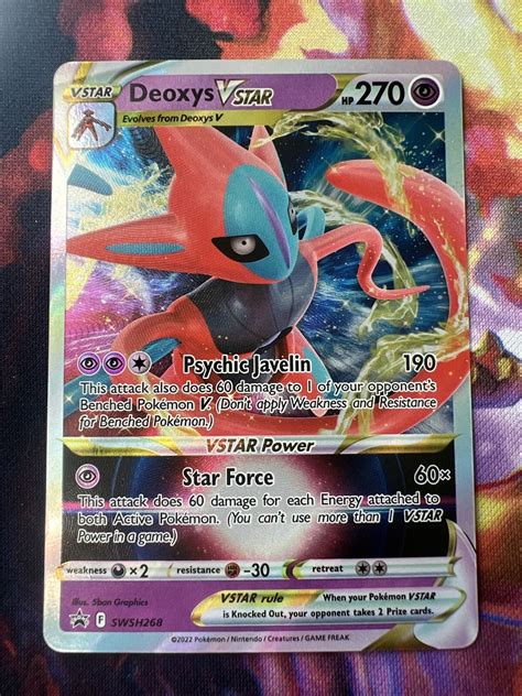 Deoxys Vstar Swsh268 Holo Ultra Rare Pokemon Black Star Promo Near Mint