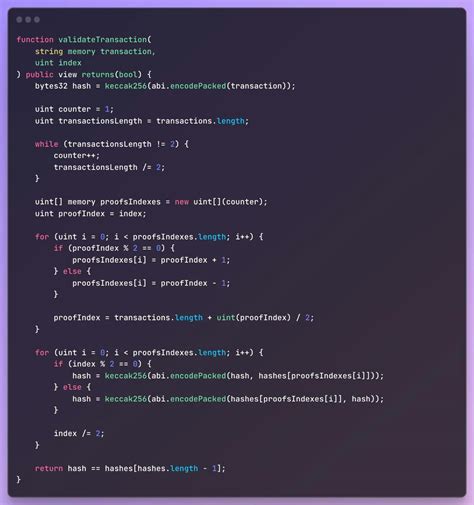 how to implement a merkle tree in solidity hackernoon
