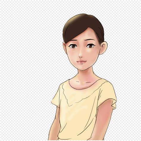 女孩psd圖案素材免費下載，可愛卡通圖片，尺寸2000 × 2000px Lovepik