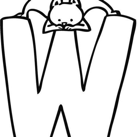 Letra W Dibujos Para Colorear