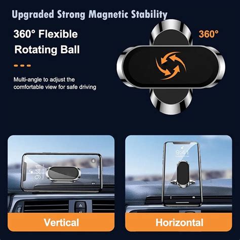 Soporte De Teléfono Para Automóvil Con Rotación De 360 Imán Universal