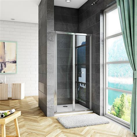 Bifold Shower Enclosure Door Glass Screen 1000900860760700mm Adjus
