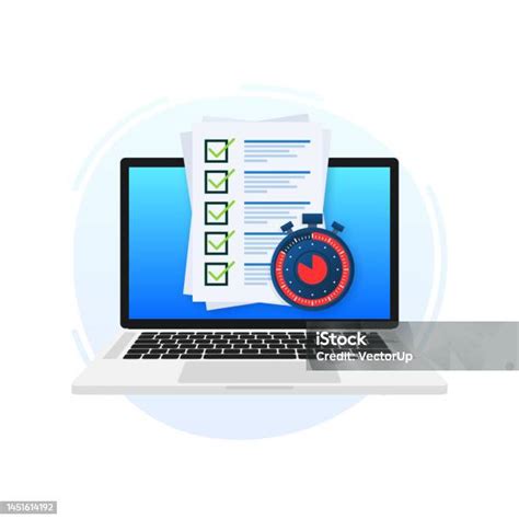 빠른 설문 조사 배지 아이콘입니다 체크리스트와 스톱워치 시험 지원 빠른 설문 조사 표시 개발에 대한 스톡 벡터 아트 및 기타 이미지 Istock