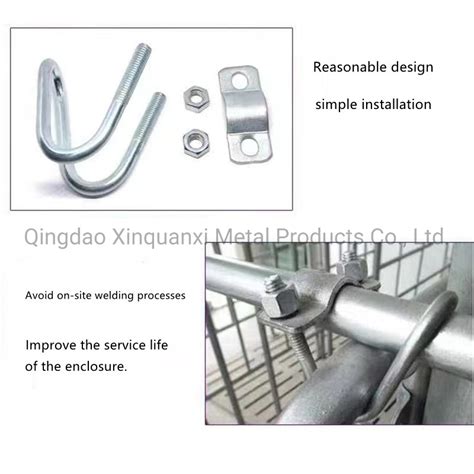 Greenhouse Cross Connector Double U Shaped Pipe Clamp Double U Shaped