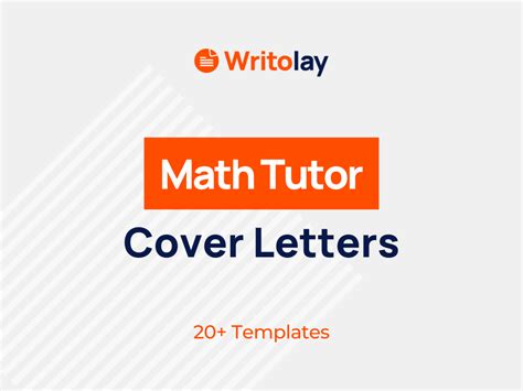 Math Tutor Cover Letter Example 4 Templates Writolay