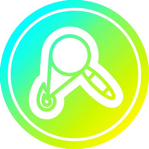 Magnifying Glass Burning Circular In Cold Gradient Spectrum 10034822