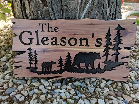 Custom Wood Signs Personalized Engraved Welcome Sign Outdoor Signs Camp
