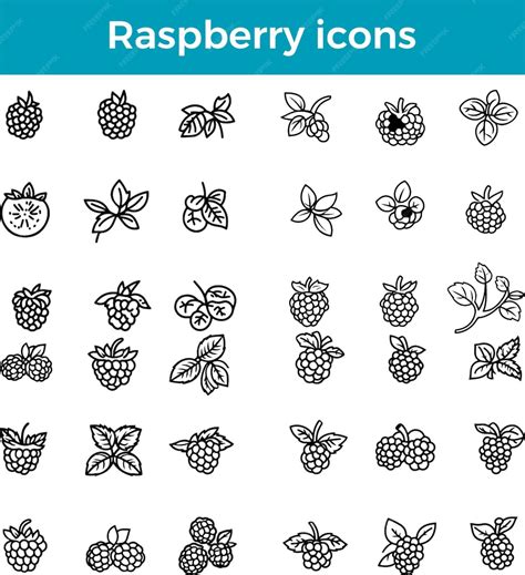 Premium Vector Raspberry Icon Fruit Vector Fresh Produce Healthy Food