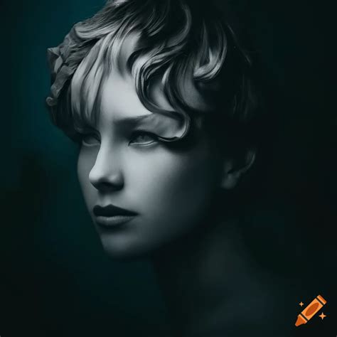 Ultra Hd Photo Of A Marble Bust Of Asuka Langley On Craiyon