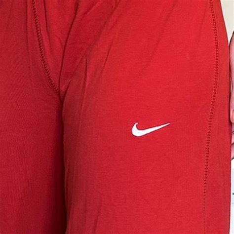 Red Nike Tracksuit Bottoms Low Waisted Super Depop