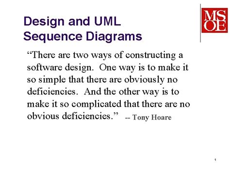 Design And UML Sequence Diagrams There Are Two