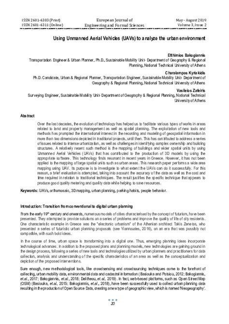pdf using unmanned aerial vehicles uavs to analyze the urban