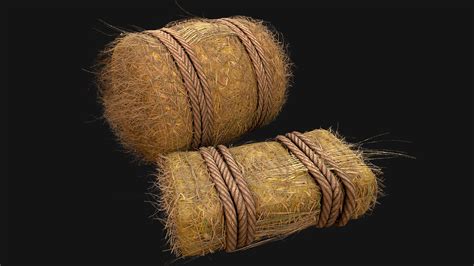 Hay Bale Square And Round 3d Model By Dereza