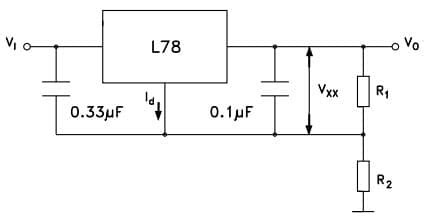 Typical Application for L7805C Circuit for increasing output Voltage ...
