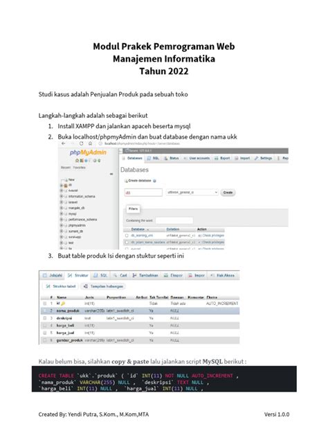Modul Praktek Pemrograman Web Pdf Komputer