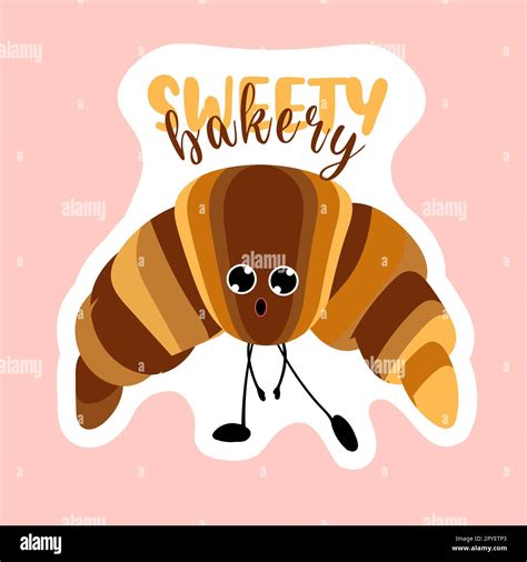 Sticker Sweet Pastries Homemade Croissant Bakery Logo Bakery And
