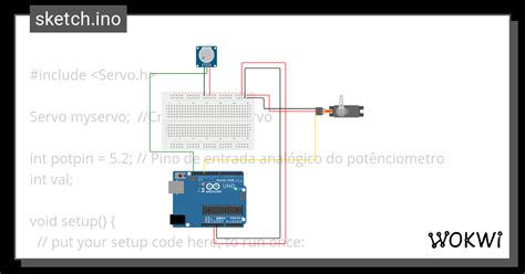 Servo mov com pot I versão Wokwi ESP32 STM32 Arduino Simulator