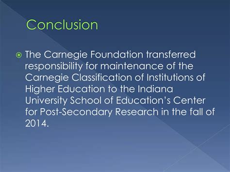 The Carnegie Classification Of Institutions Of Higher Education Pptx