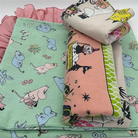 Moomin Chatacters 2 Different Sets Vintage Textil Moomin Curtain Set