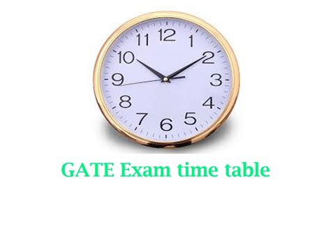 How To Prepare Time Table For The GATE Exam