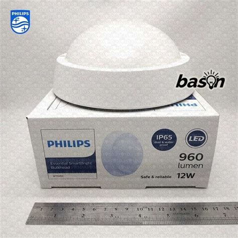 Promo PHILIPS WT045C 12W IP65 Lampu Dinding Outdoor SmartBright Bulkhead Diskon 26 Di Seller