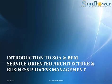 Introduction To SOA EAI ETL BPM PPT
