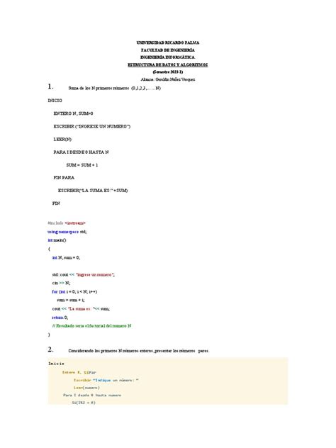 Practica De Algoritmos 5 C Pdf C Gestión De Tecnología De La Información