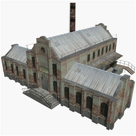 3dsmax Old Brick Factory Factory Building Design Old Factory Old Bricks