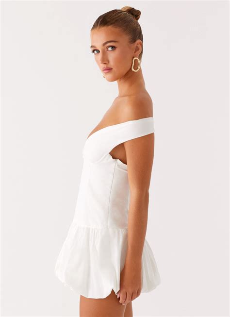 Endless Romance Off Shoulder Mini Dress White Peppermayo Us