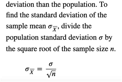 Deviation Than The Population To Find The Standard Deviation Of The