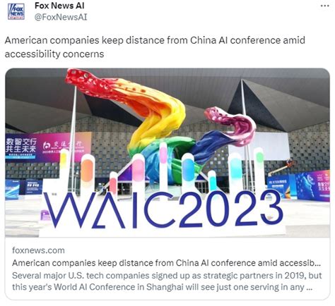 中美紧张局势发酵！美国多家公司“退出”中国科技会议 担忧ai、云技术更严格贸易禁令 Fx168财经网
