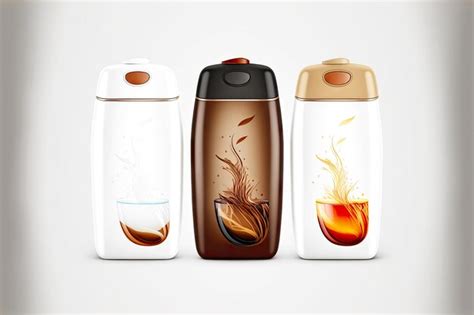 Premium Photo Plastic Reusable Drinking Flasks For Tea And Coffee