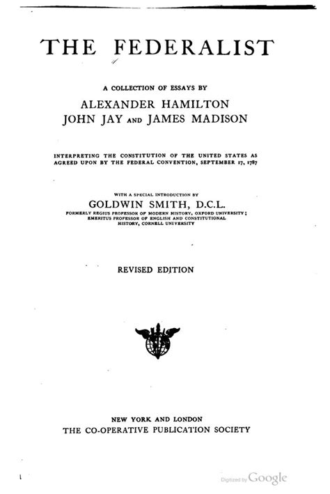 Federalist Papers Alexander Hamilton Quotes Quotesgram