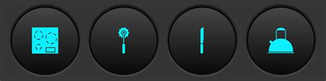손잡이 아이콘으로 전기 스토브 피자 나이프 빵 주전자를 설정합니다 벡터 가열장치에 대한 스톡 벡터 아트 및 기타 이미지 가열장치 검은색 금속 Istock