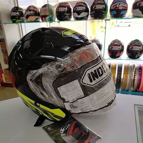 หมวกกันน๊อค Index รุ่น Titan 1ใหม่ล่าสุด สีดำเขียว พิเศษแถมผ้าบัฟค